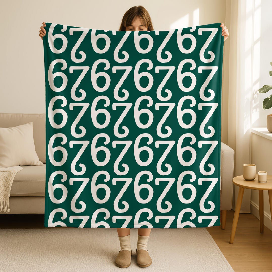 6 7 Meme Blanket,gen Alpha Gift 6-7 Meme Decoration,funny Gen Z Meme ...