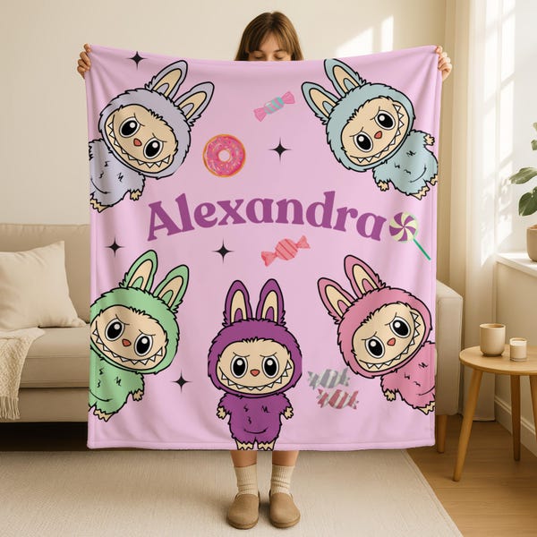 Labubu Throw Blanket - Etsy