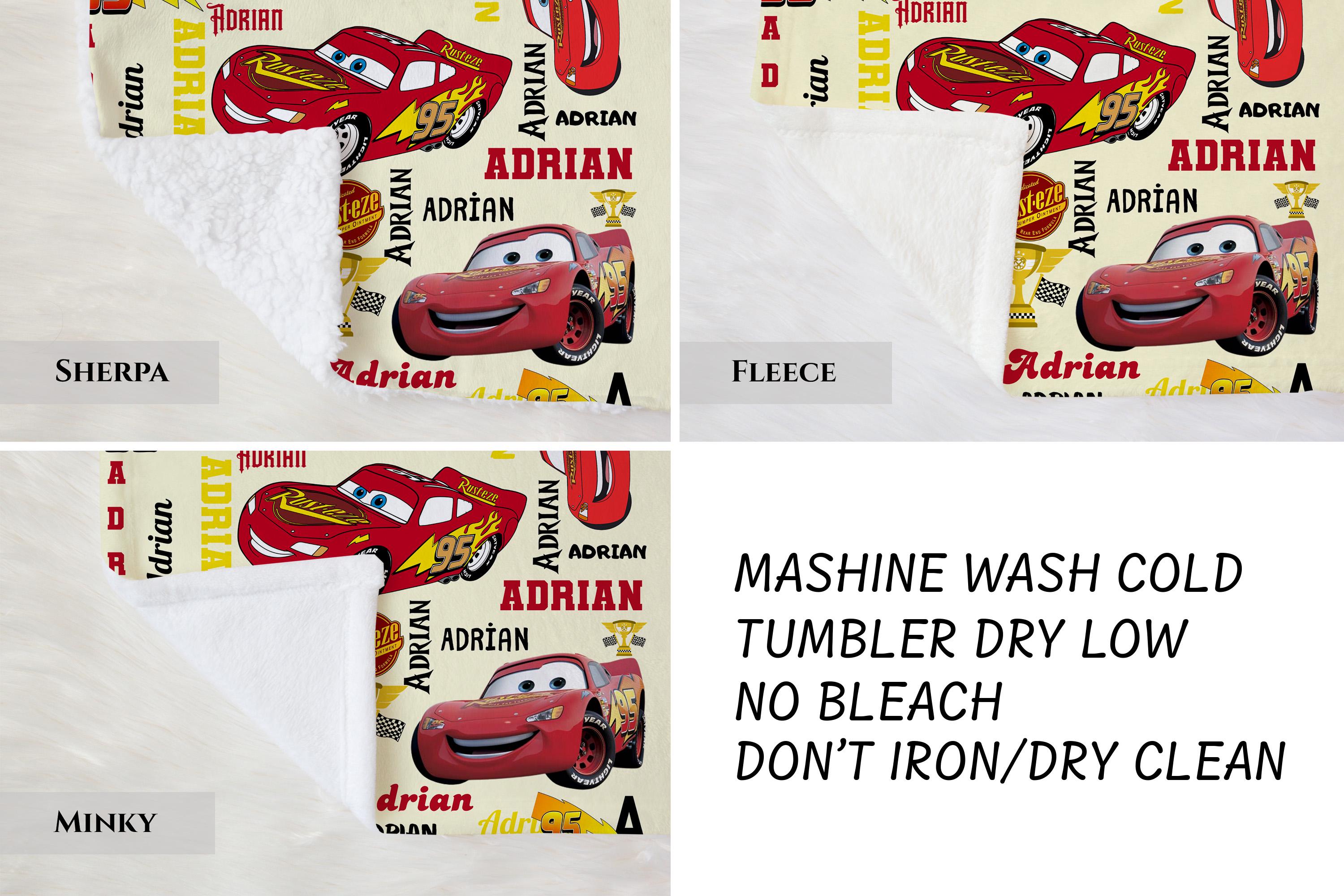 Custom Name Lightning Mcqueen Baby Blanket, Baby Shower Gift, Disney ...