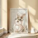 Watercolor Bunny Wall Art Printable | Woodland Baby Animal Nursery ...