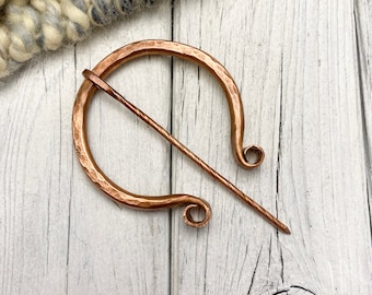 Copper Shawl Pin | Etsy