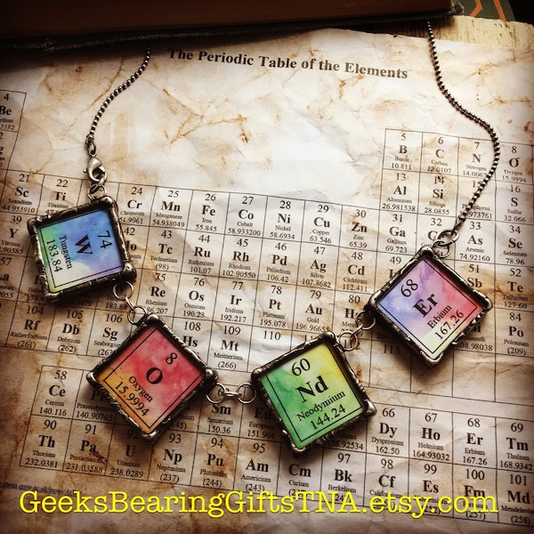 Periodic Table Science Necklace - Etsy