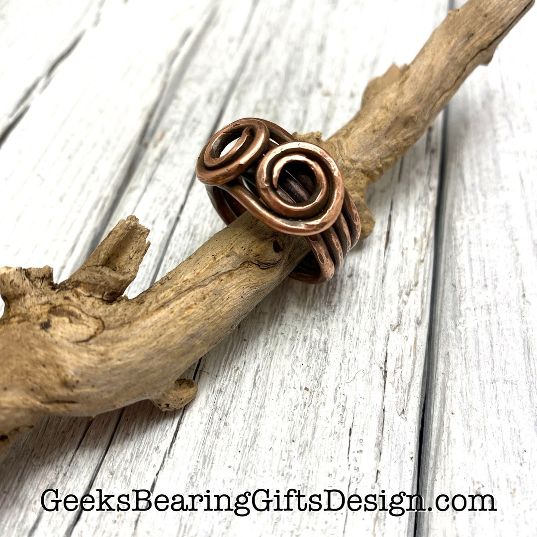 Entanglement. Solid, Hand-hammered Copper Ring by Geeks Bearing Gifts ...