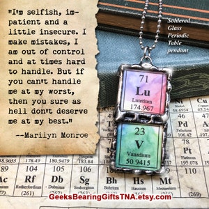 Elements of Luv. Periodic Table Pendant. - Etsy
