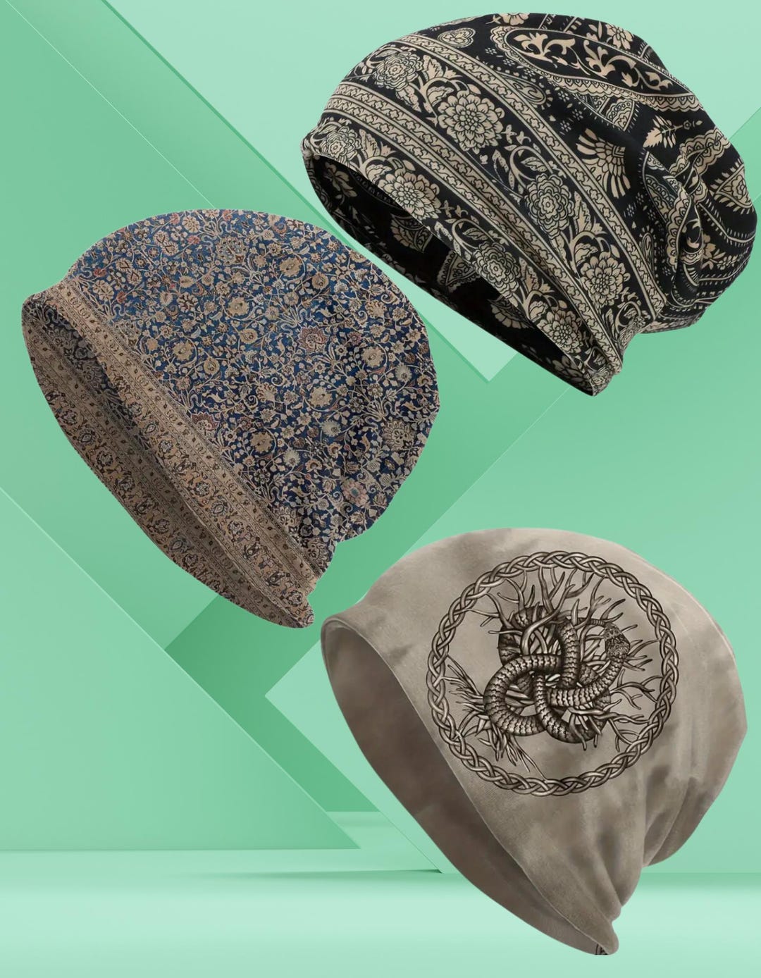 Slouchy Beanies, Boho Beanie Bohemian Caps Skull, Cap Boho Hats ...