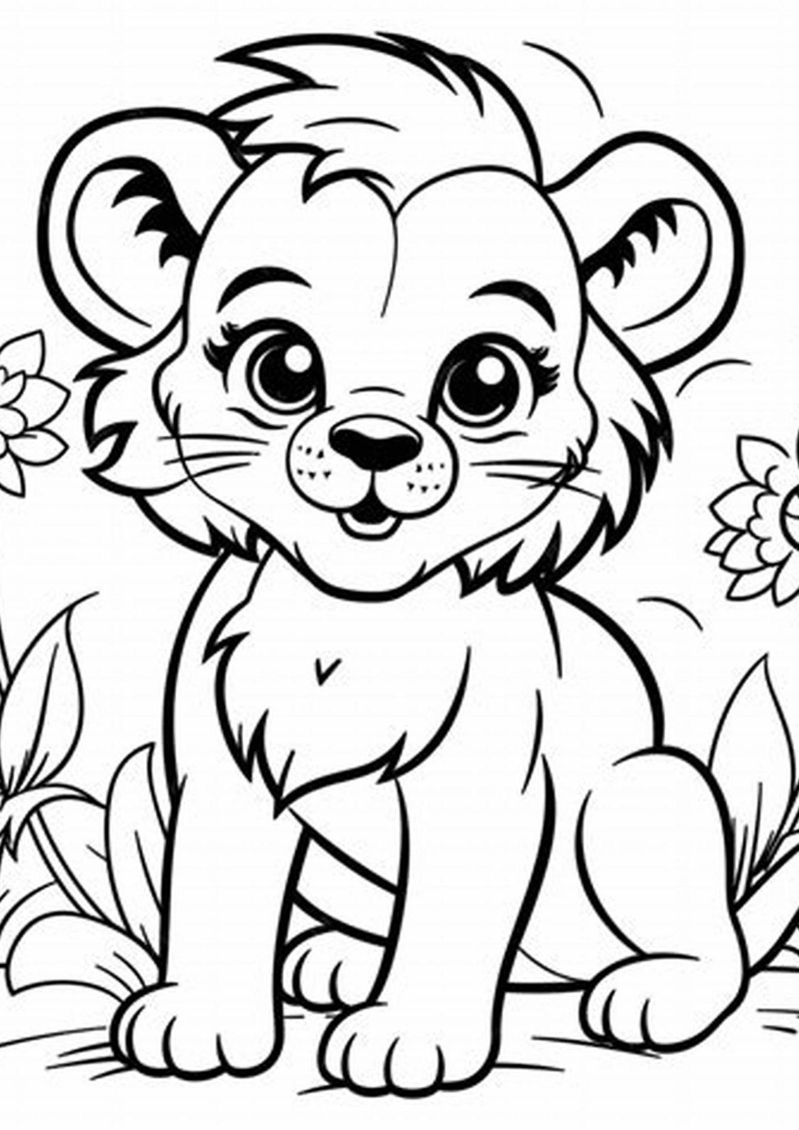 Baby Lion Coloring Pages, Kids Lion Coloring Pages, Printable Coloring ...