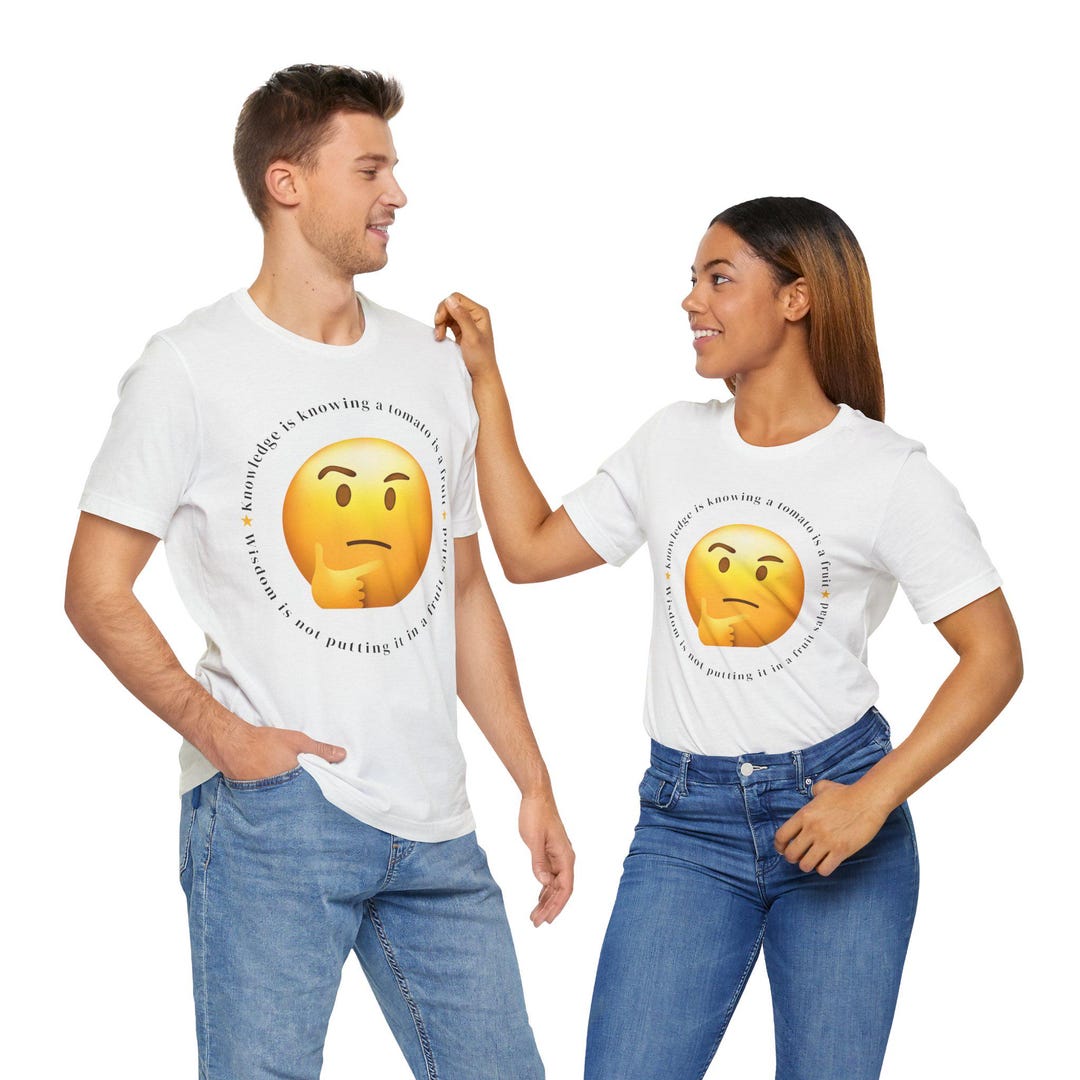 KNOWLEDGE IS KNOWING .. * Thought-provoking Emoji Tee - Perfect for ...