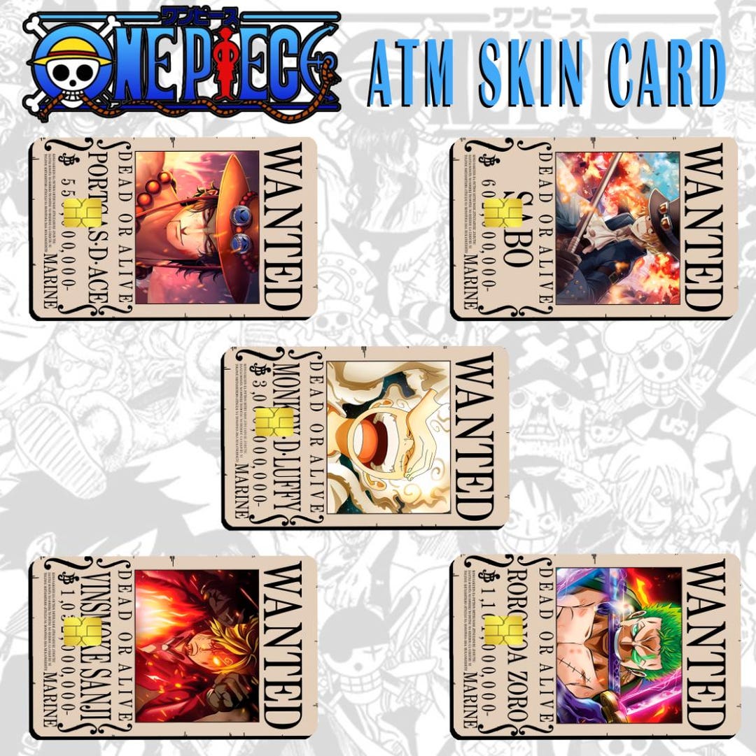 ONE Piece Credit Card SKIN/STICKERS - Etsy Canada