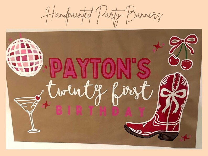 Custom Hand-painted Party Banners | Personalized Event Decor ...
