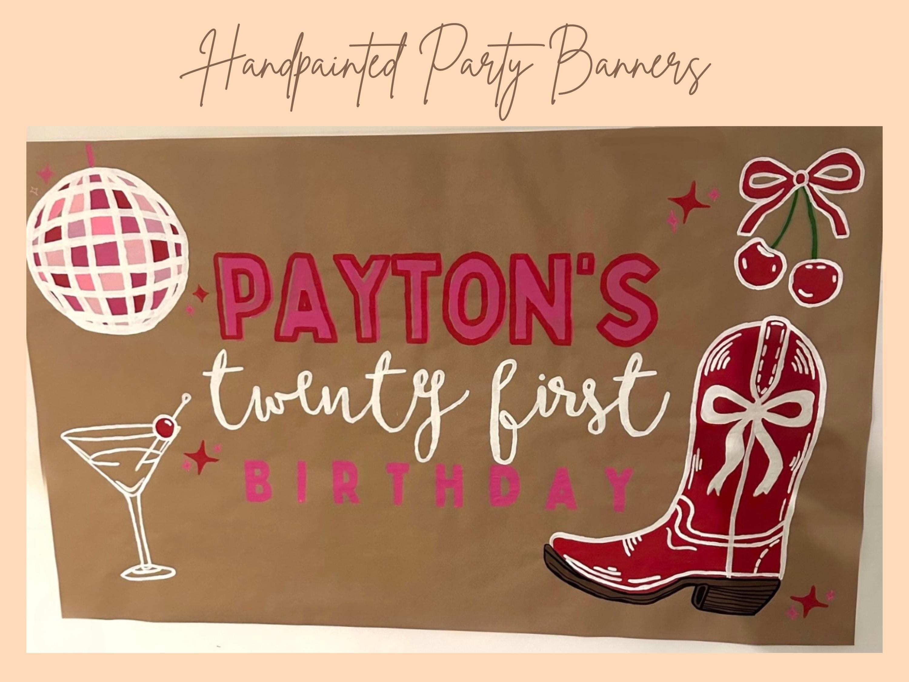 Custom Hand-painted Party Banners | Personalized Event Decor ...