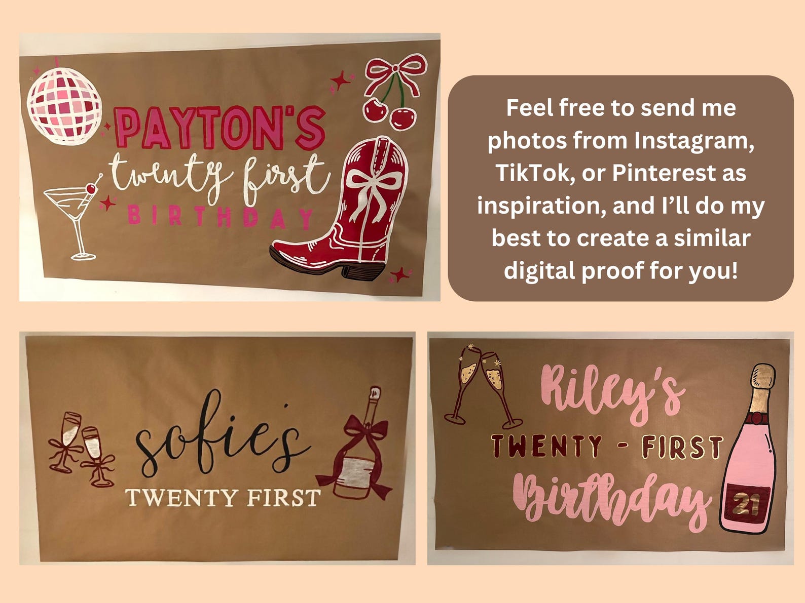 Custom Hand-painted Party Banners | Personalized Event Decor ...