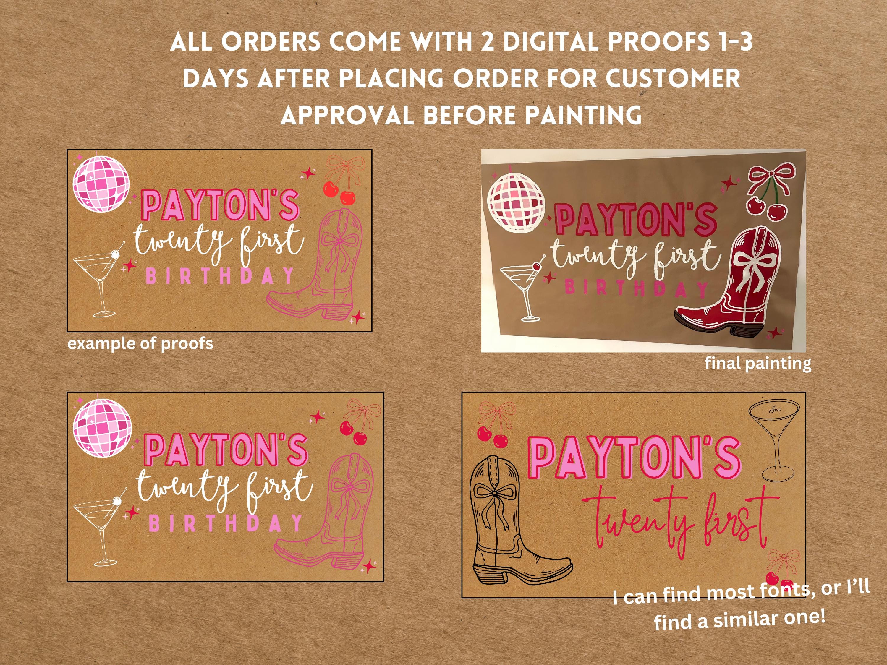 Custom Hand-painted Party Banners | Personalized Event Decor ...
