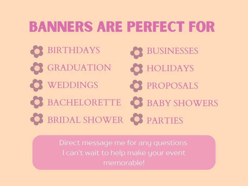 Custom Hand-painted Party Banners | Personalized Event Decor ...