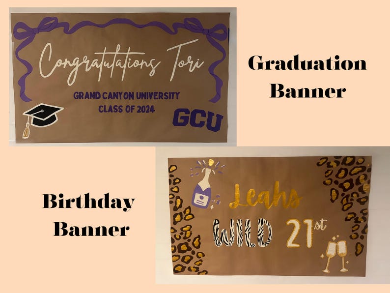 Custom Hand-painted Party Banners | Personalized Event Decor ...