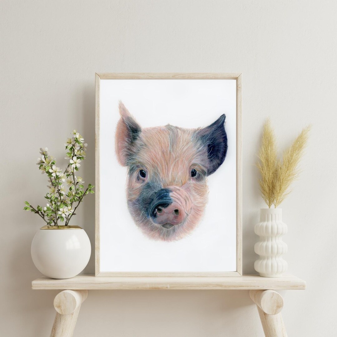 Piglet Digital Download – Printable Wall Art in A4, A5, 8x10, 5x7 ...