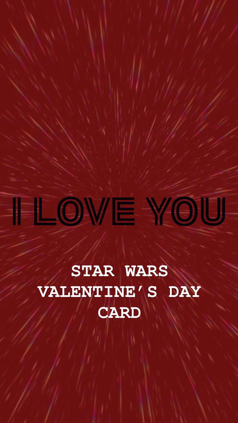 Star Wars Valentine’s Day Card – “I Love You / I Know” - Etsy