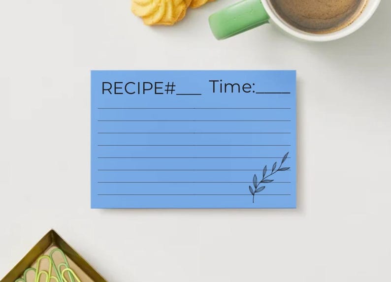 Printable Recipe Cards 4x6 – Recipe Card Template PDF, Kitchen ...