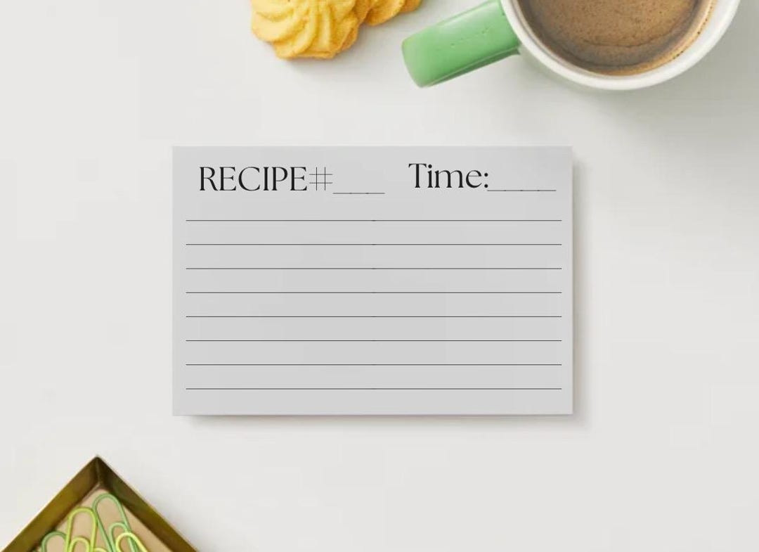 Printable Recipe Cards 4x6 – Recipe Card Template PDF, Kitchen ...