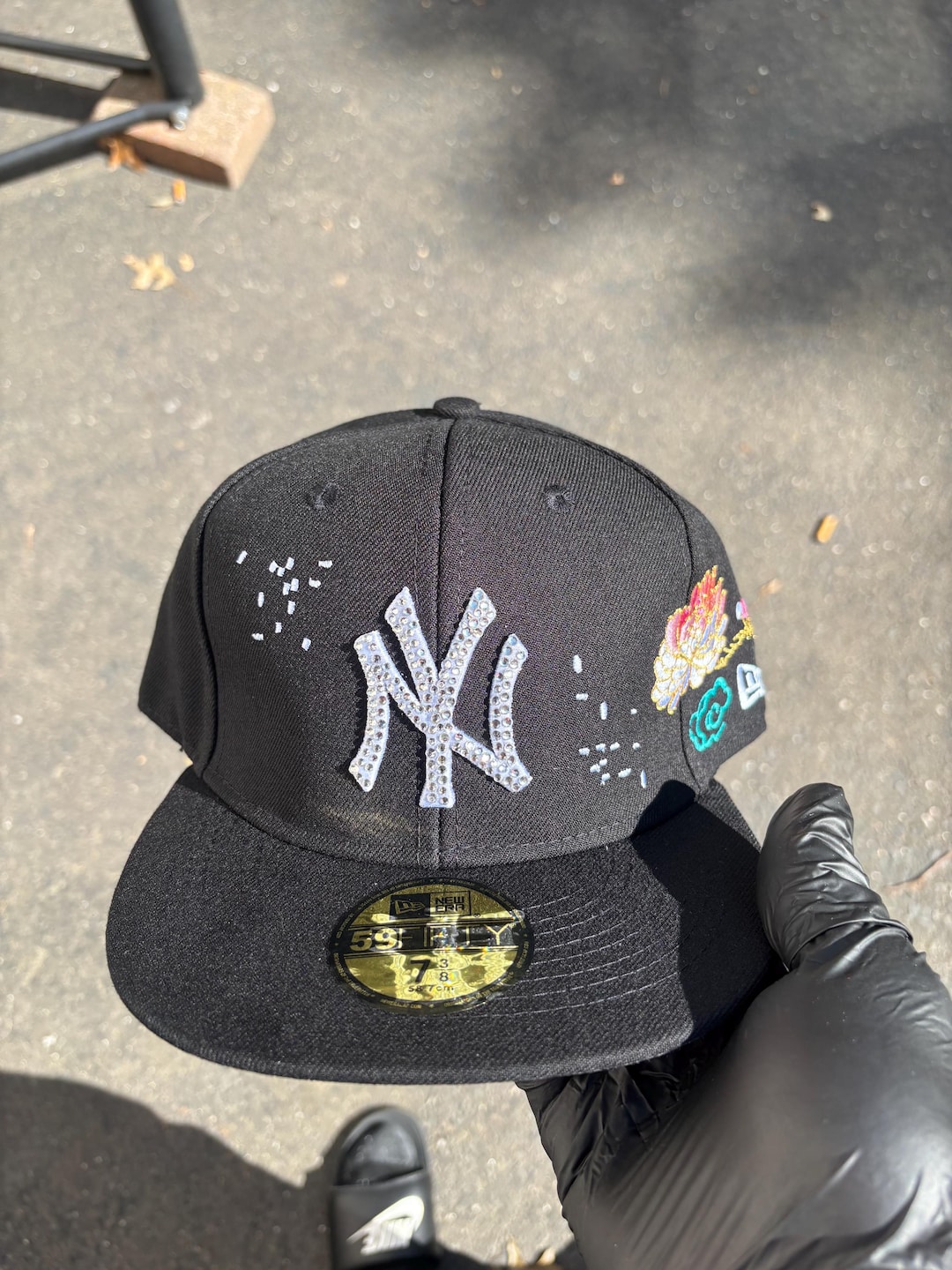 New York Yankees Iced Out New Era Fitted Hat Rhinestones - Etsy