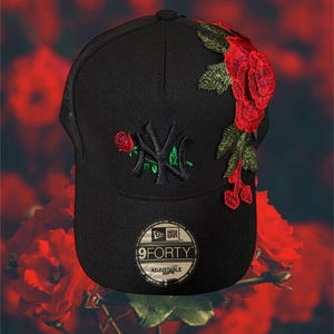 New York Yankees Snapback (roses) - Etsy