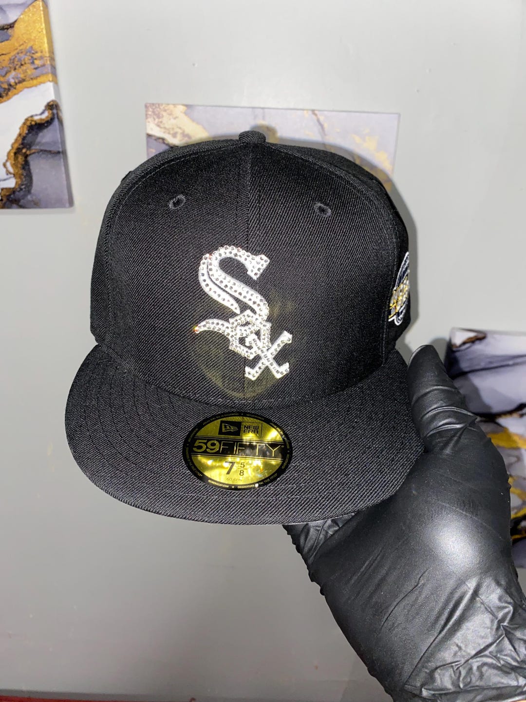 Chicago White Sox Iced Out New Era Fitted Hat Size 7 5/8 - Etsy