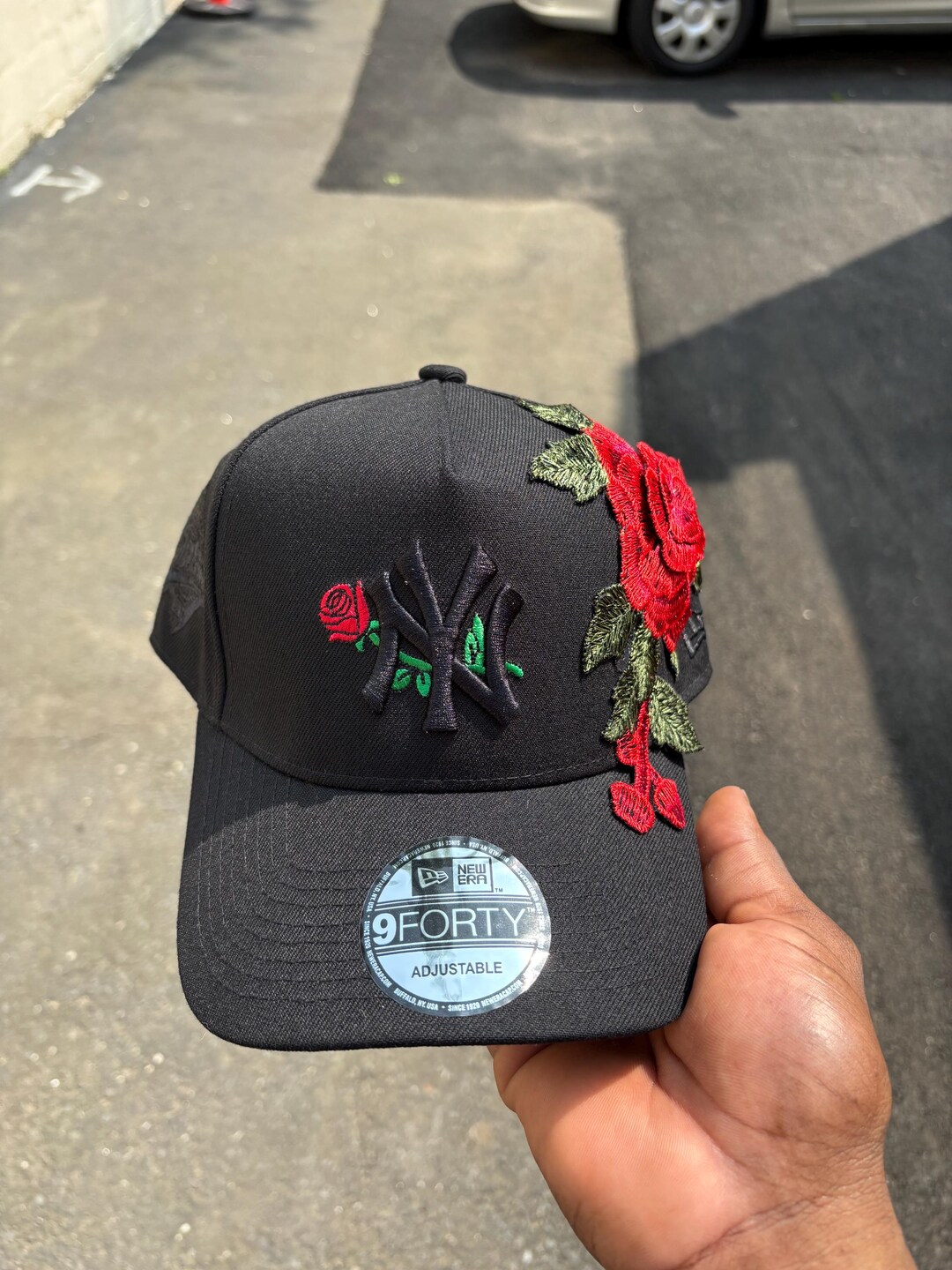 New York Yankees Snapback (roses) - Etsy