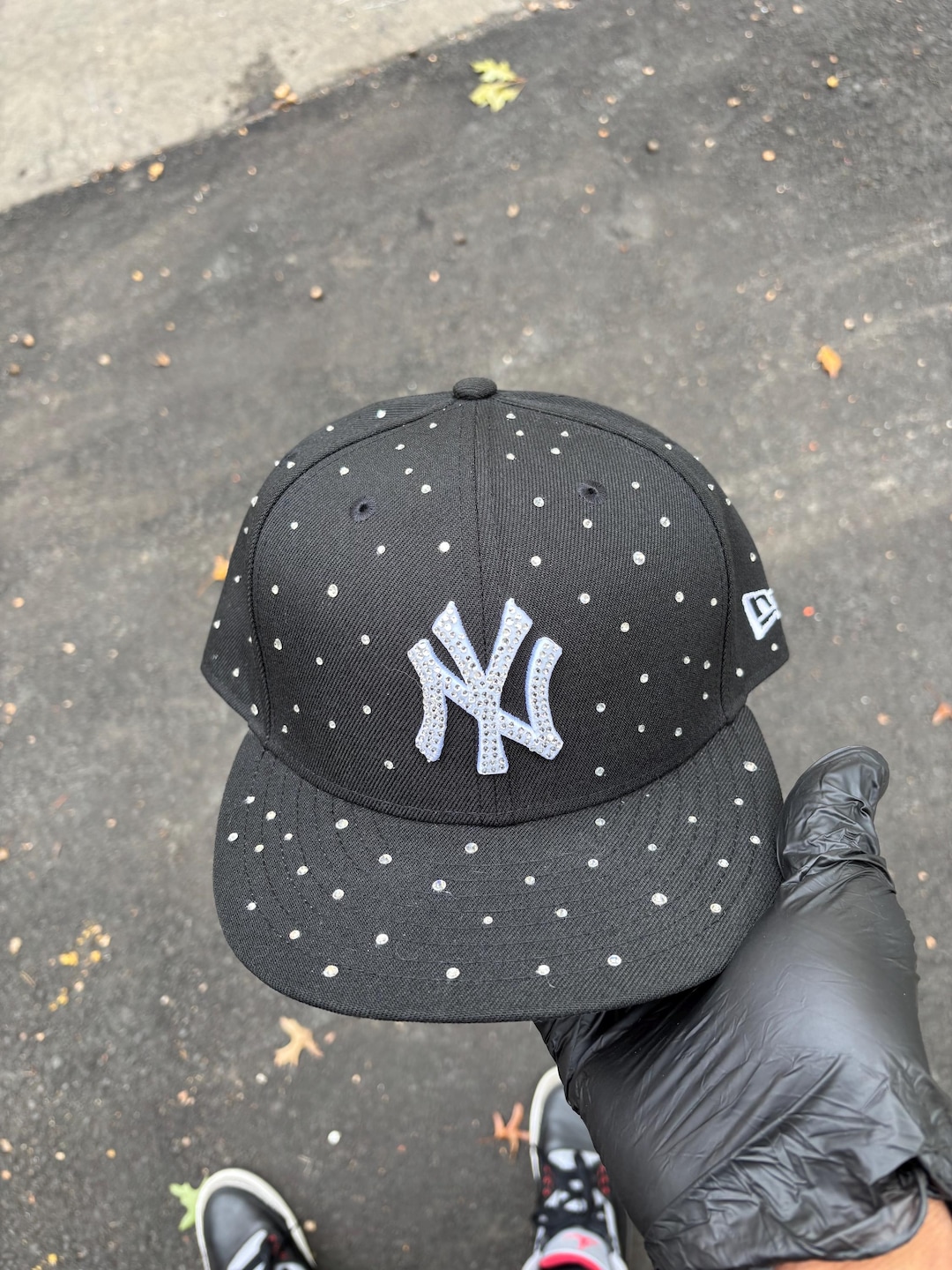 New York Yankees Snapback Hat Iced Out Diamonds - Etsy