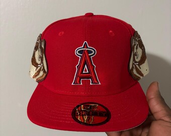 Los Angeles California Angels Hat New Era 7-3/8 59FIFTY Fitted Lava ...