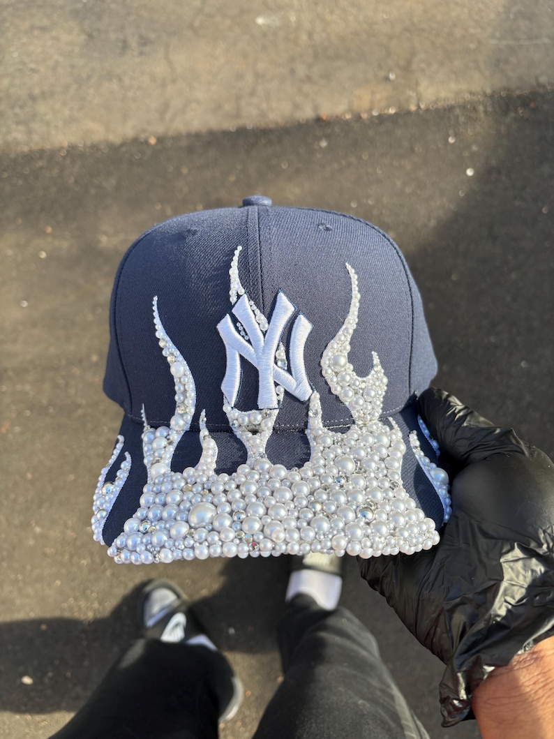 New York Yankees Snapback Flame Pearls - Etsy