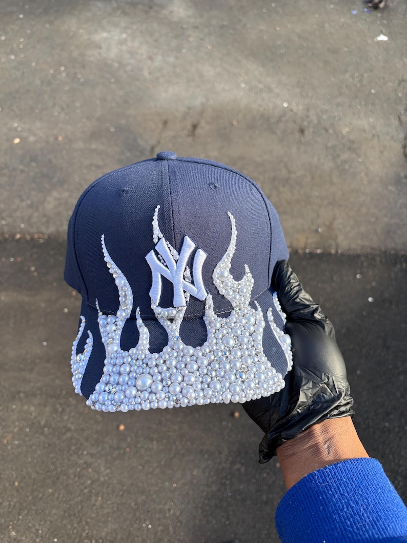 New York Yankees Snapback Flame Pearls - Etsy