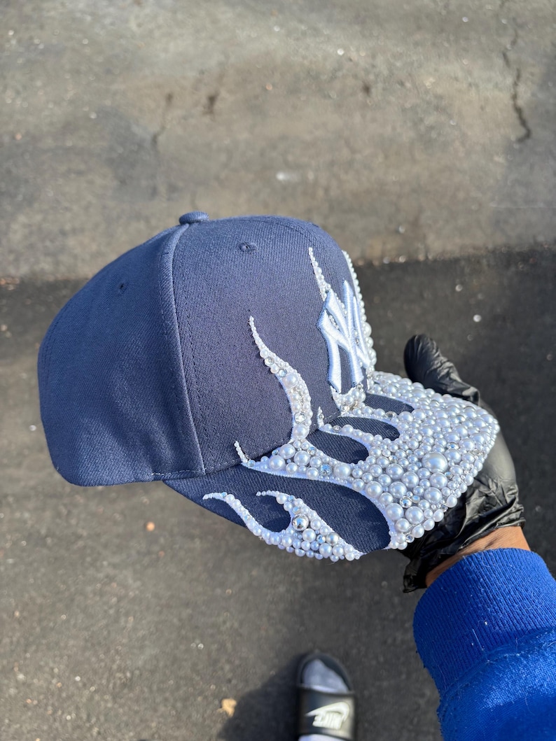 New York Yankees Snapback Flame Pearls - Etsy