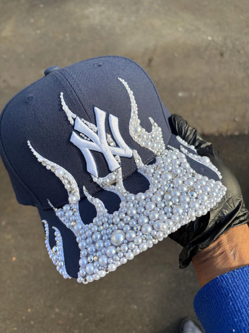 New York Yankees Snapback Flame Pearls - Etsy