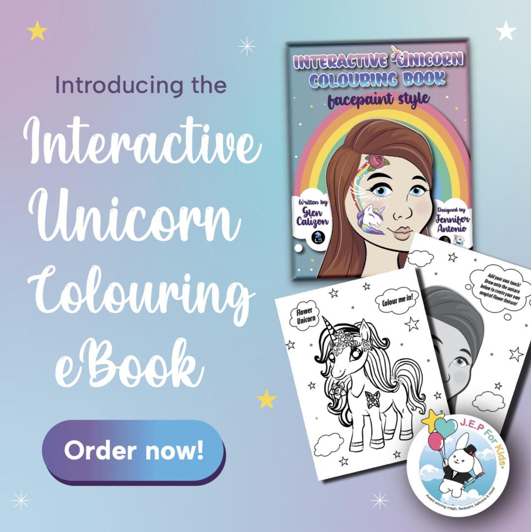 Interactive Unicorn Colouring Book - Etsy