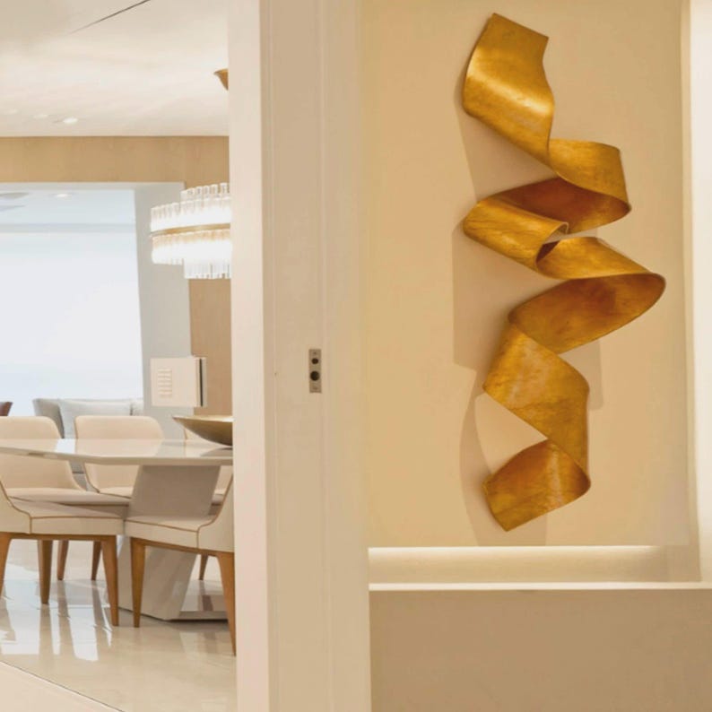 3D Geometric Brass Wall Art – Handmade Vintage Brass Sculpture | Custom ...