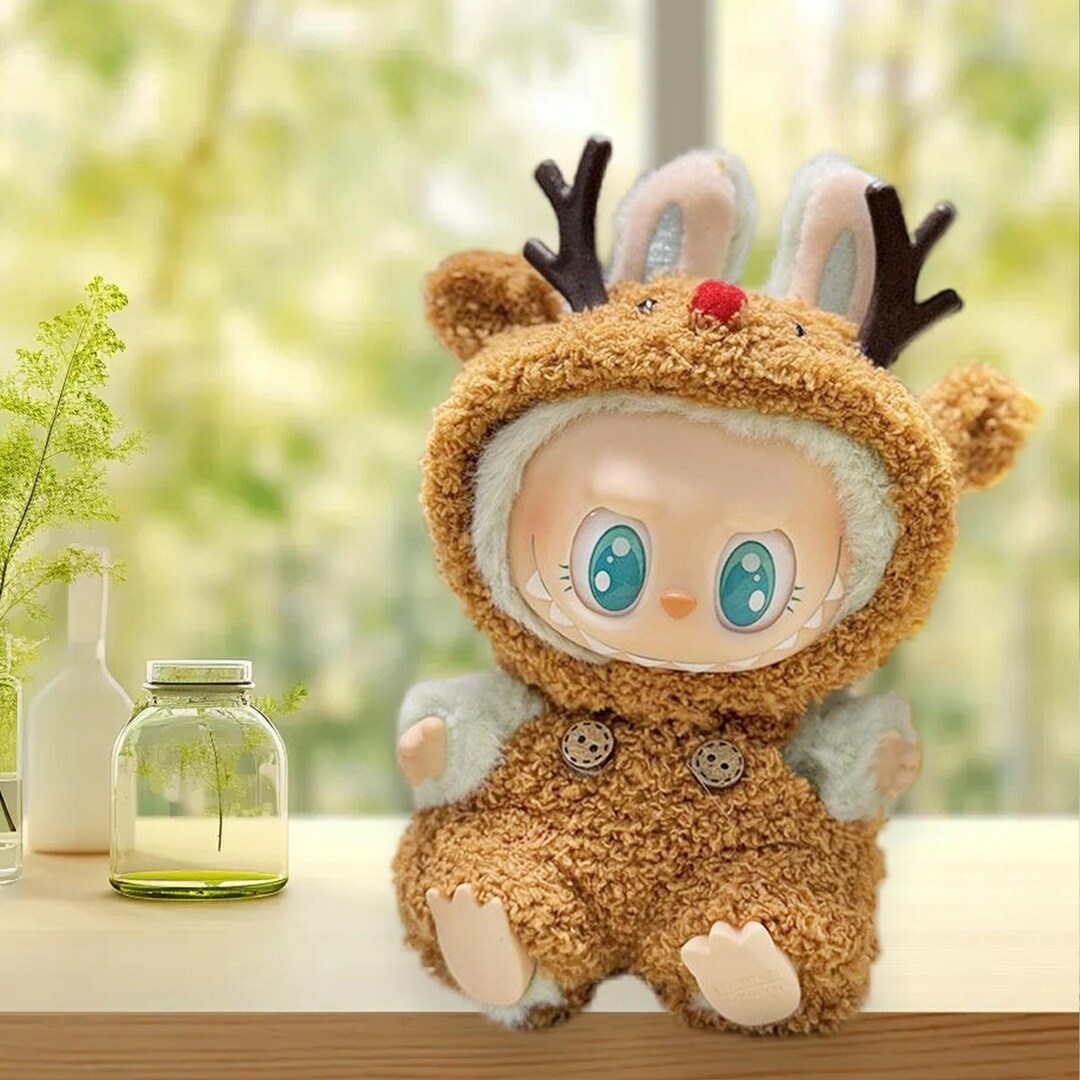 Labubu Clothing, Cute Little Deer Outfit, Blue Yellow Set, Doll ...