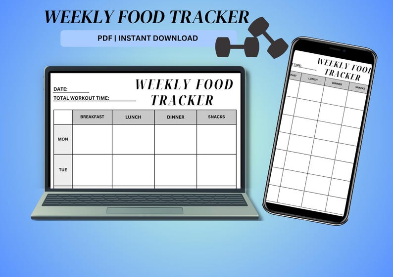 Weekly Food Tracker - Etsy