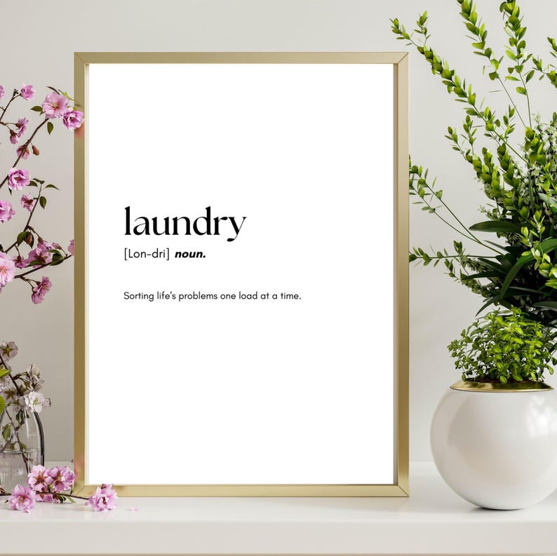 Laundry Definition Print, Dictionary Poster Print, Definition Digital ...