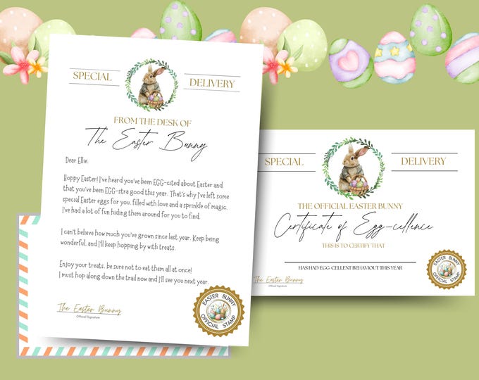 EDITABLE Official Easter Bunny Letter Bundle From the Desk of the ...