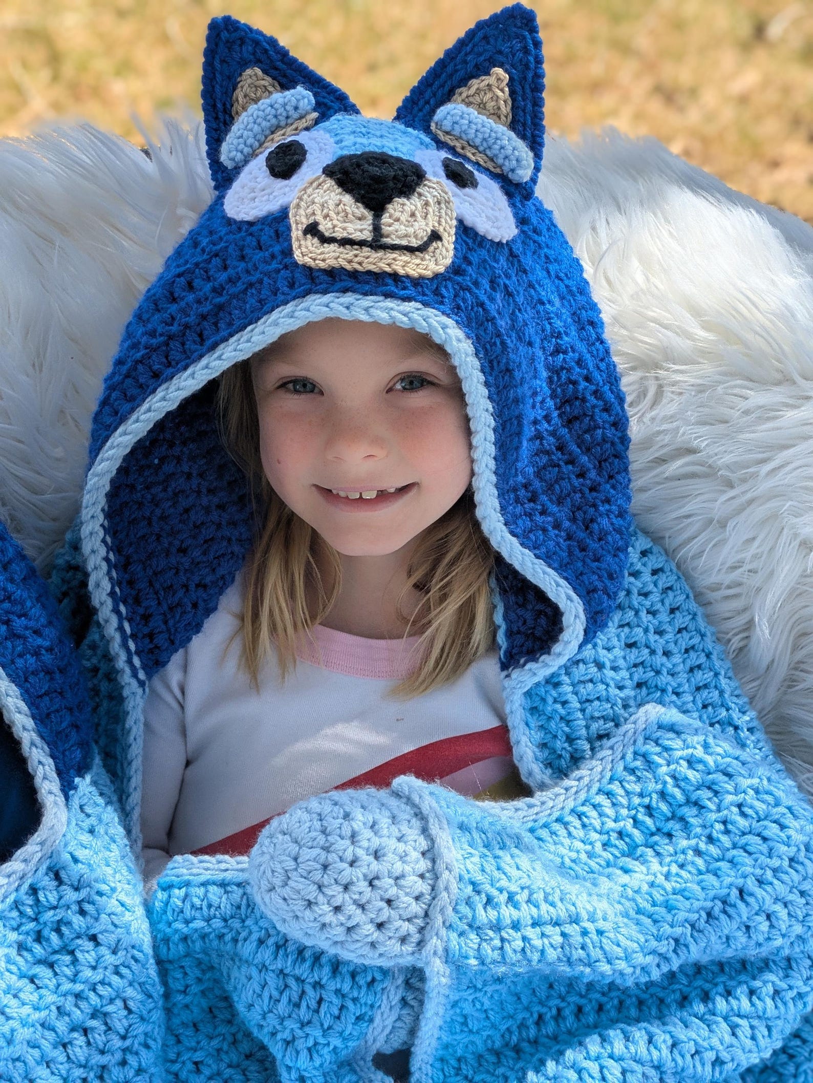 Crochet Pattern & Video - Blue Heeler Dog Crochet Blanket, Blue Heeler ...