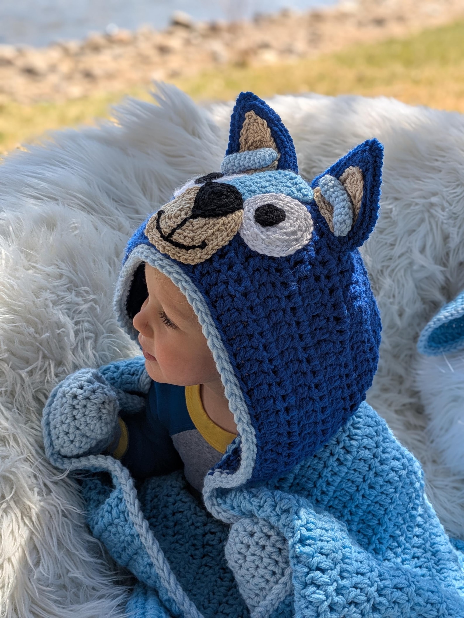 Crochet Pattern & Video - Blue Heeler Dog Crochet Blanket, Blue Heeler ...