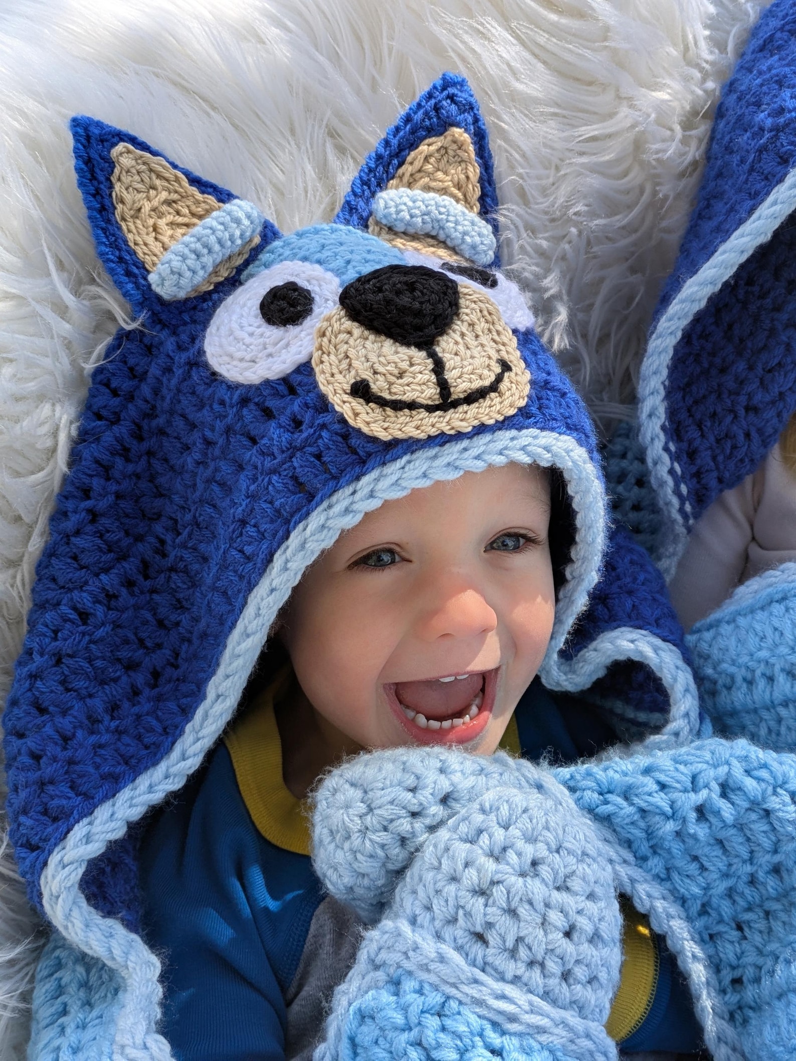 Crochet Pattern & Video - Blue Heeler Dog Crochet Blanket, Blue Dog ...