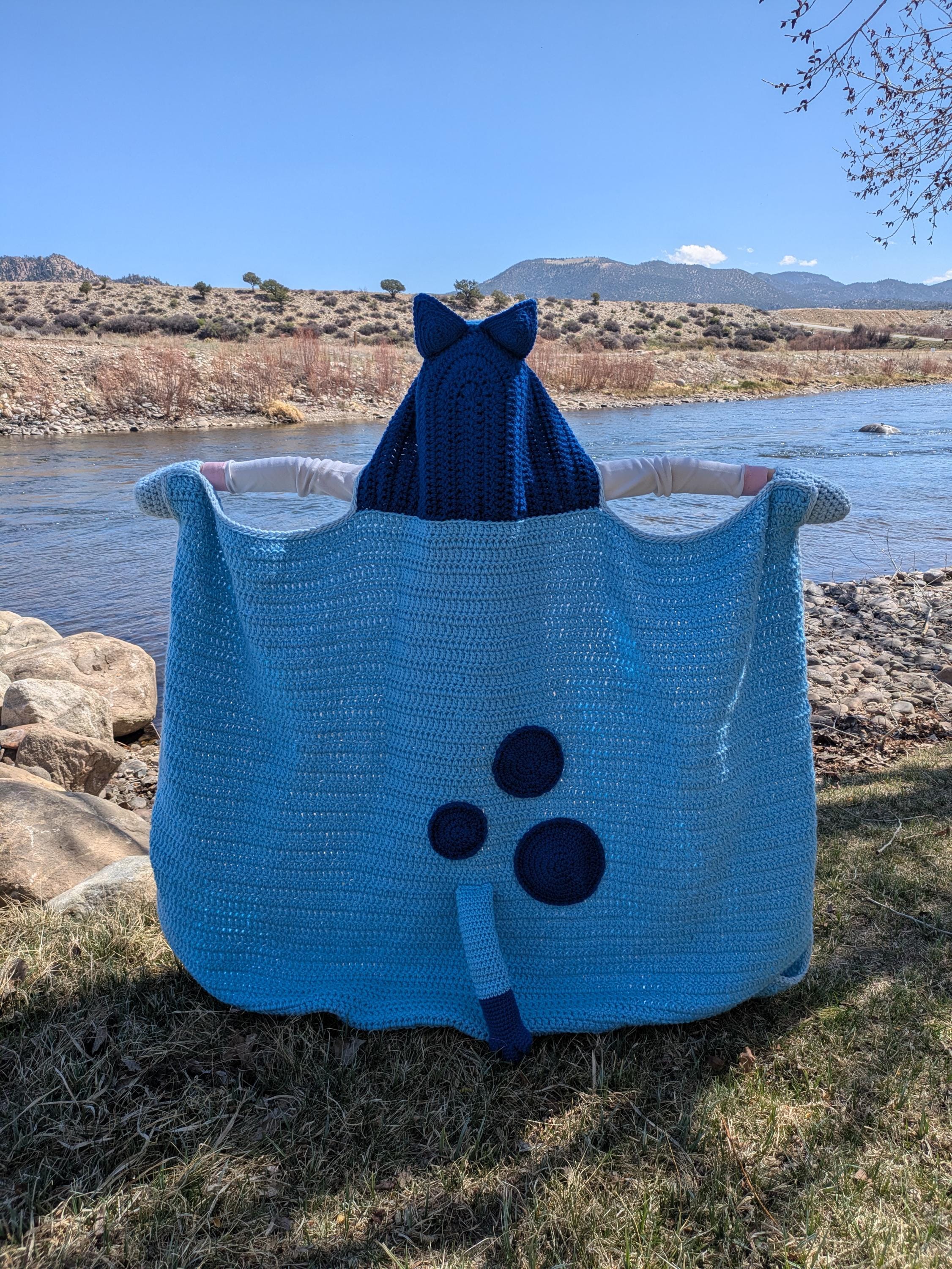 Crochet Pattern & Video - Blue Heeler Dog Crochet Blanket, Blue Dog ...