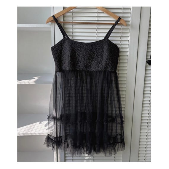 Black Sheer Mini Dress Overlay Party Cocktail Gothic … - Gem