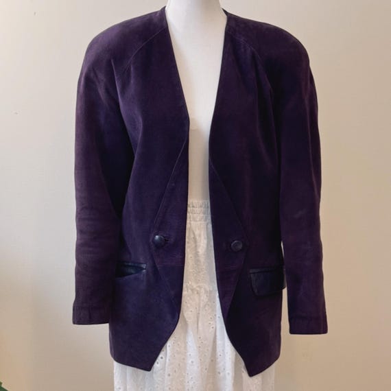 Vintage Danier Real Suede Leather Jacket – Deep Purple - Gem