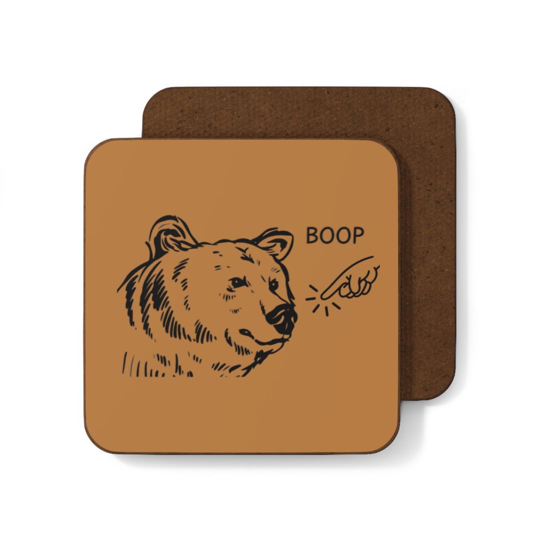 Bear Boop Hardboard Coaster - Etsy