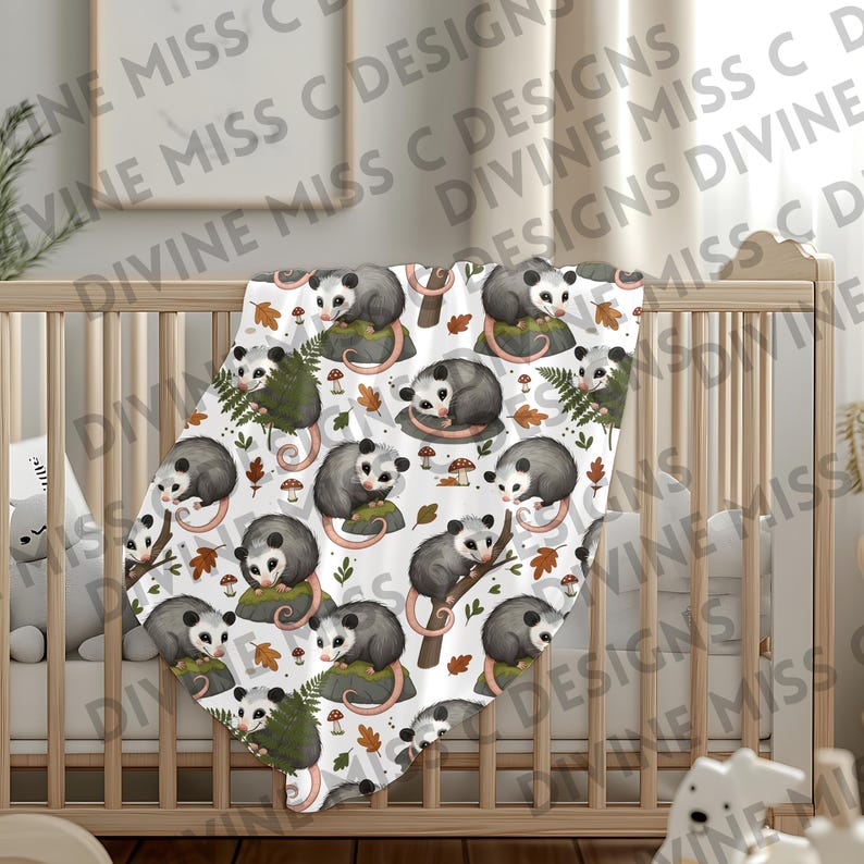 Opossum Seamless Pattern Pack – Cute & Quirky Wildlife Digital Papers ...