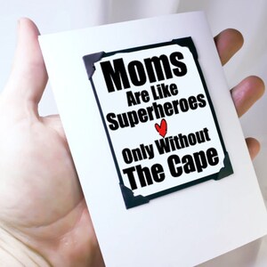 Mothers Birthday Card. Love You Mom Card. Mom is a Superhero Card and ...