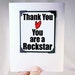 Thank You Card. Thank You Rock Star Card. Magnet Greeting Card. MT077 ...