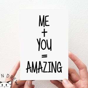 Me You Amazing Card. Boyfriend Card. Girlfriend Card. Love Card ...