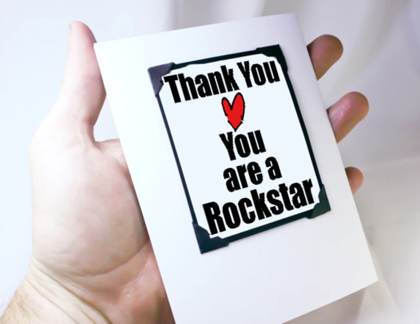 Thank You Card. Thank You Rock Star Card. Magnet Greeting Card. MT077 ...